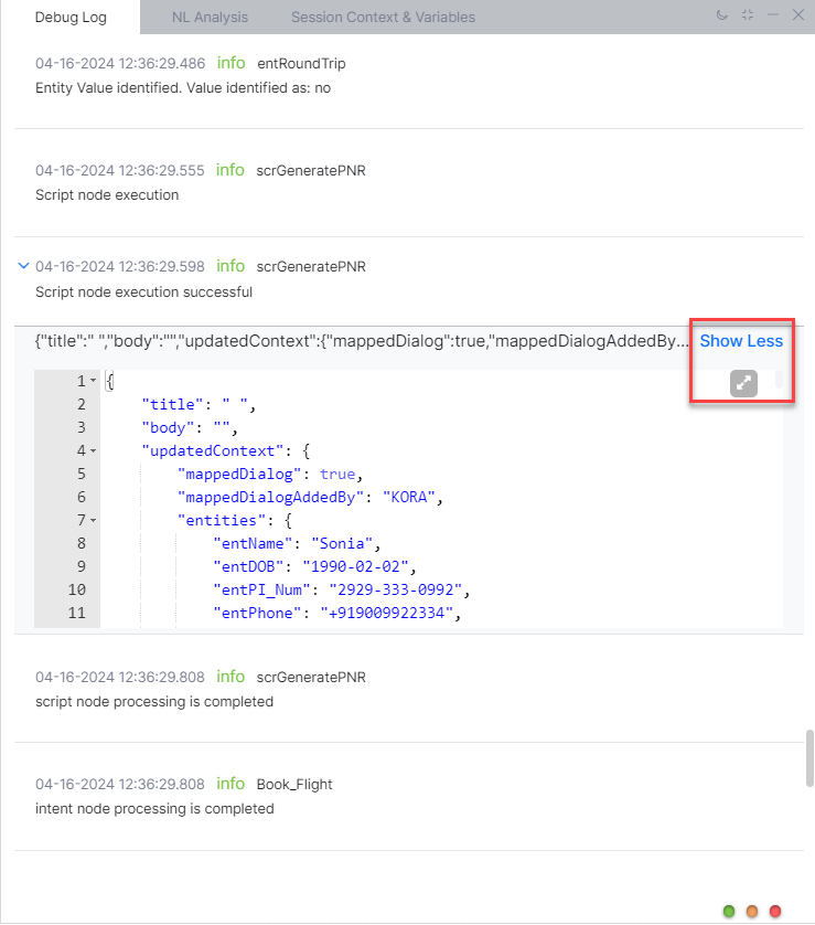 Test (Talk to Bot) - Kore ai Docs