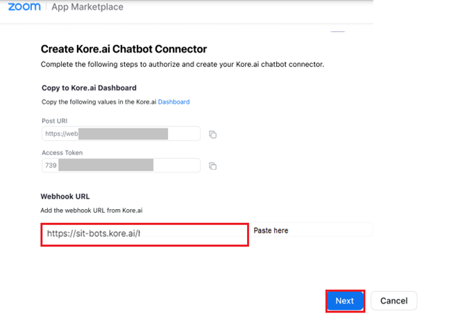 Adding the Zoom Contact Center Channel - Kore ai Docs