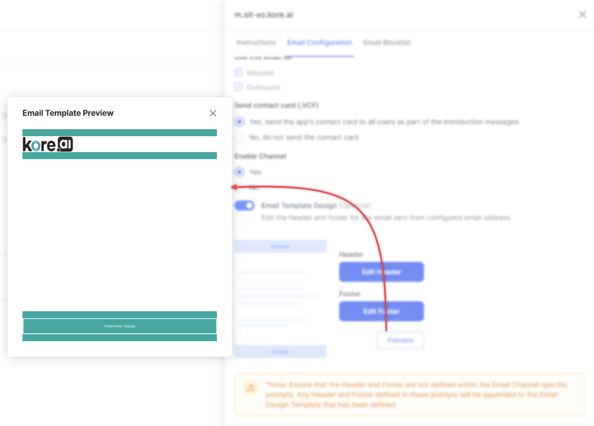 Add email channel - Kore ai Docs