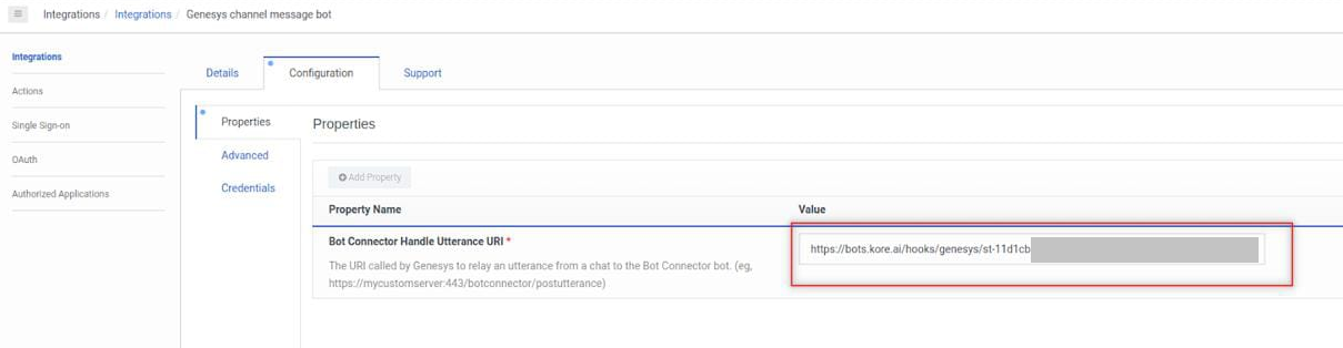 Add genesys chat channel - Kore ai Docs