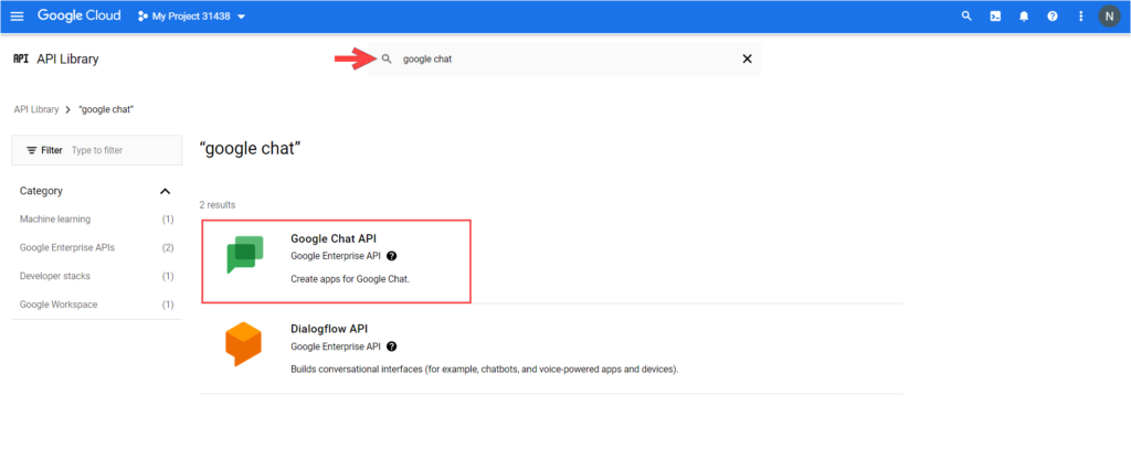 Add google chat - Kore ai Docs