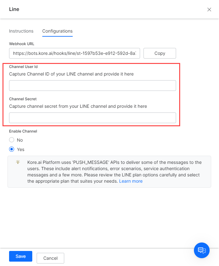 Adding the LINE Channel - Kore ai Docs