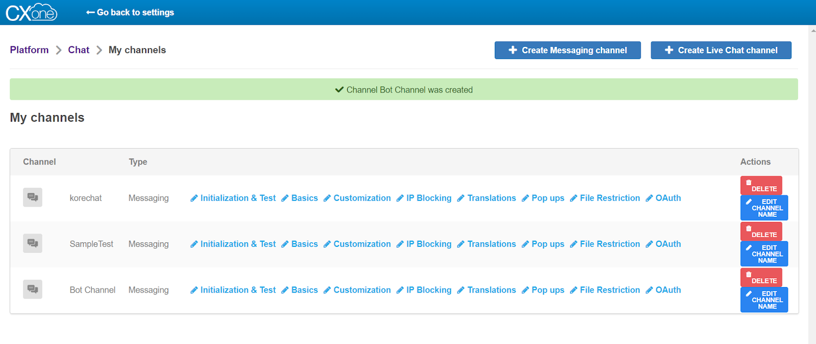 Add nice incontact channel - Kore ai Docs