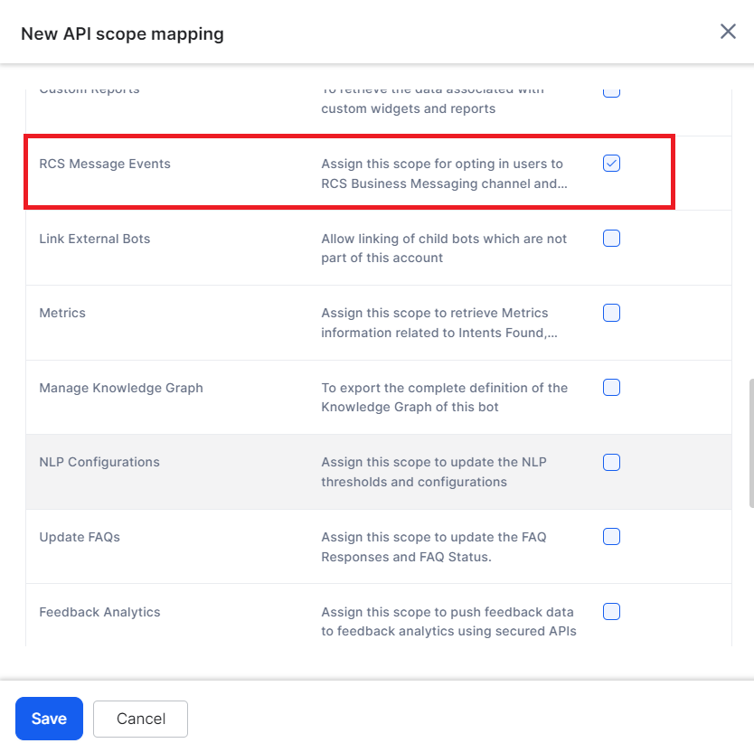 RCS Business Messaging - Kore ai Docs