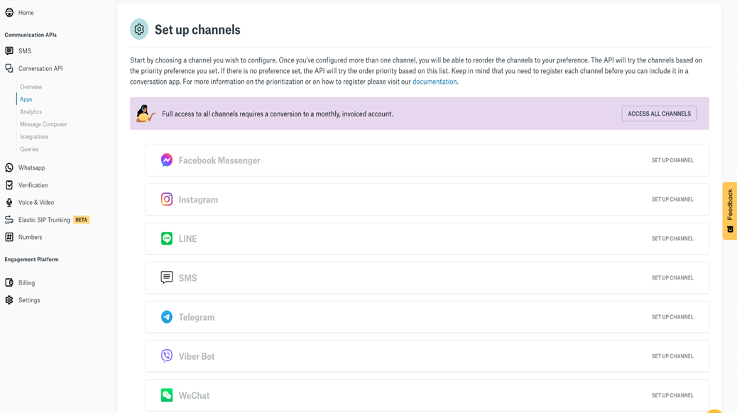 Adding the Sinch Channel - Kore ai Docs