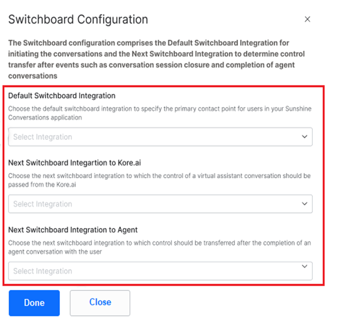 Adding the Sunshine Conversations Channel - Kore ai Docs