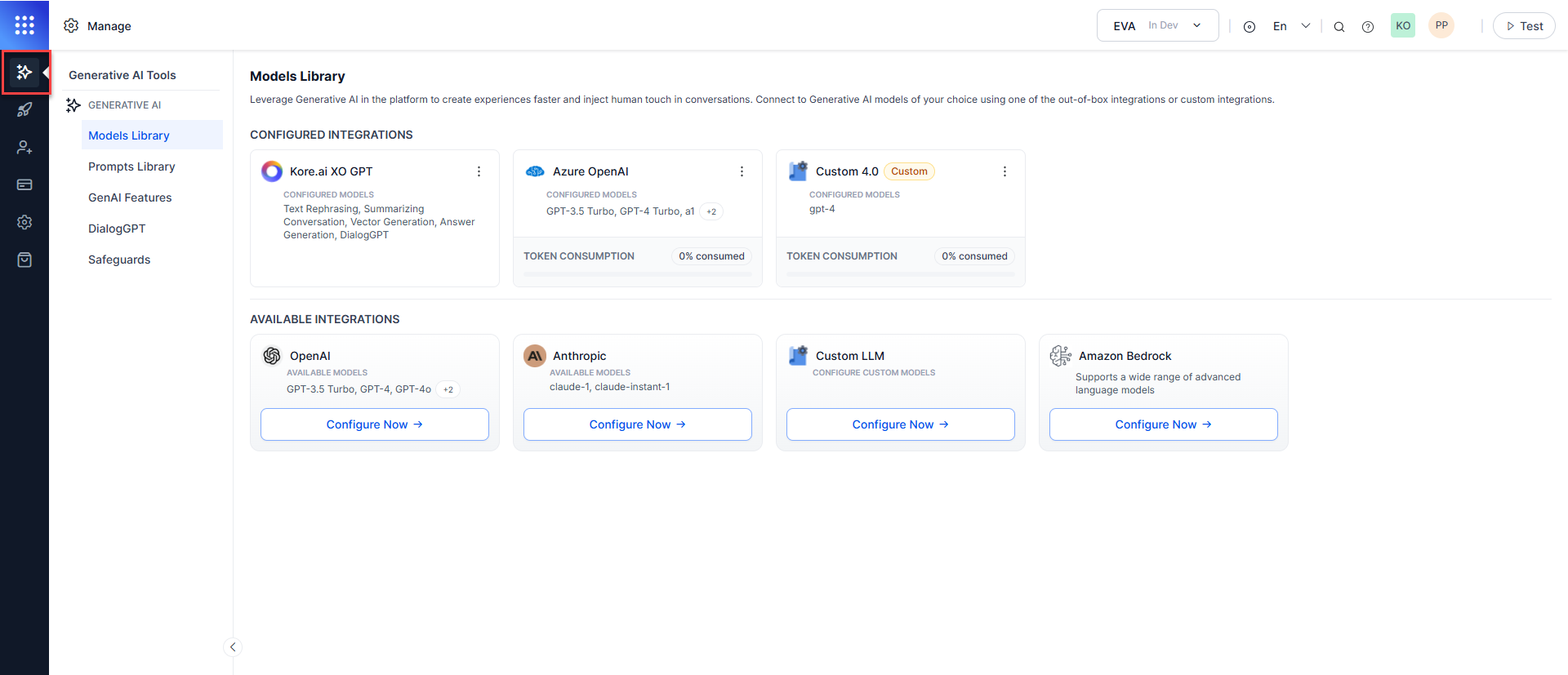 About GenAI Tools - Kore ai Docs