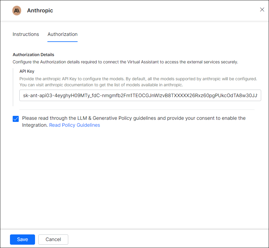 LLM Integration - Kore ai Docs