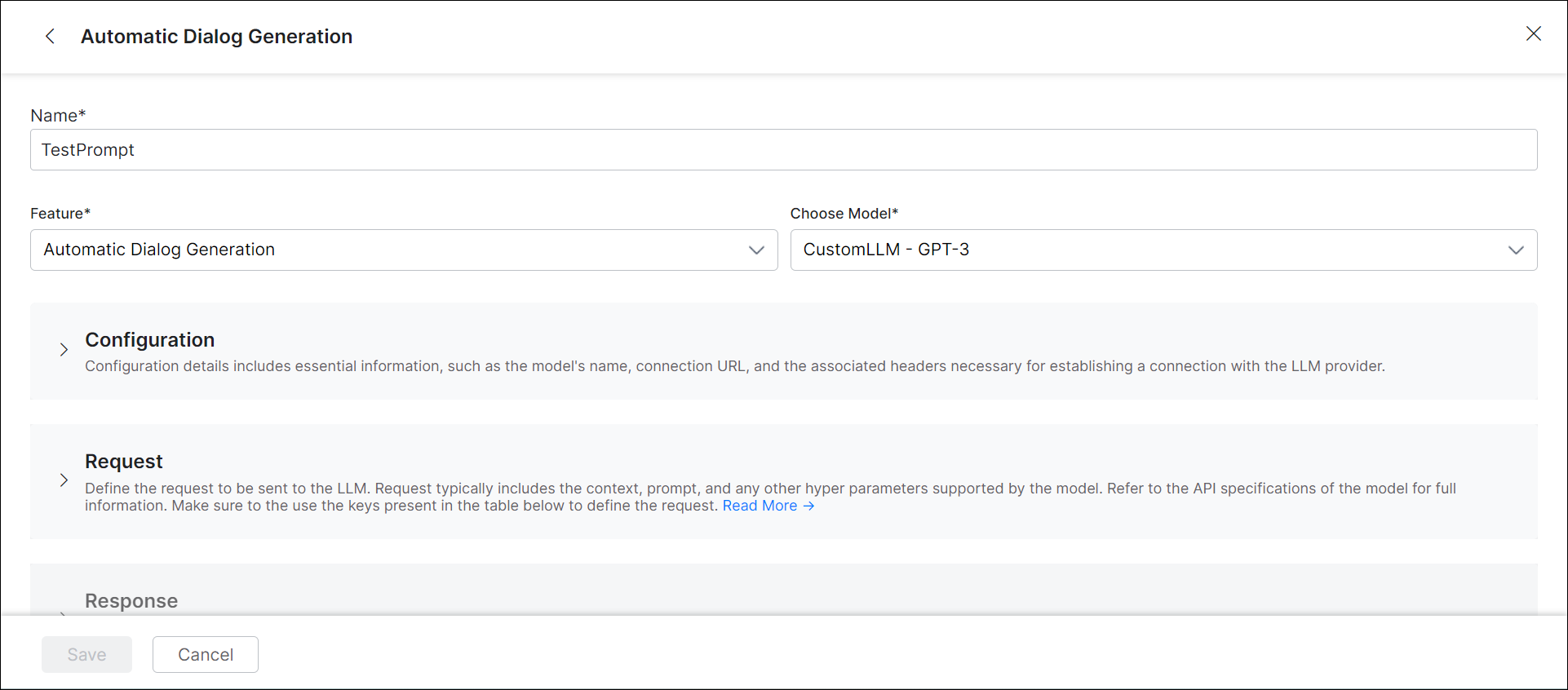 Add Custom Prompts - Kore ai Docs