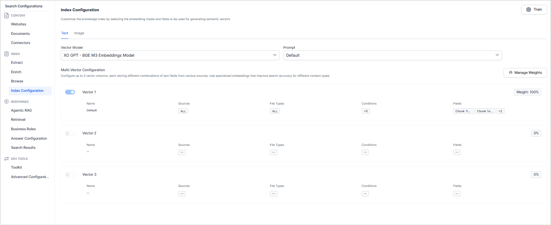 Vector Configuration - Kore ai Docs